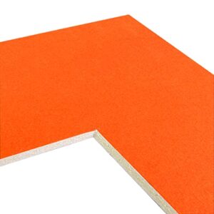 craig frames b152 pre-cut mat board for 16x22 print, 20x26, tangerine orange