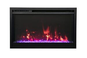 remii classic slim smart electric -30-inch wifi enabled fireplace, featuring a multifunction remote control, multi speed flame motor