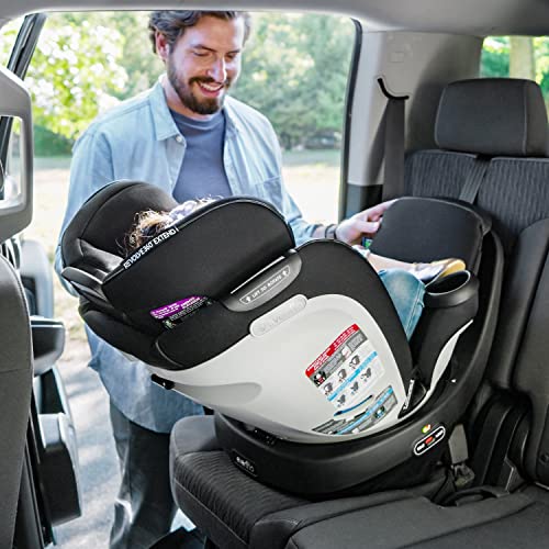 Evenflo Gold Revolve360 Extend All-in-One Rotational Car Seat with SensorSafe (Moonstone Gray)