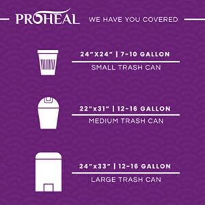 7-10 Gallon Clear Trash Can Liners, 100 Count - 24" x 24" High Density Trash Bin Bags for Lightweight Garbage - Wastepaper Basket Bin Liners, Shredder Bags, Bathroom, Office - 8 Micron Thick