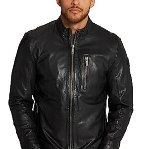 JP 1880 Menswear Big & Tall Plus Size L-8XL Biker Style Jacket black XXXXXX-Large 815880130