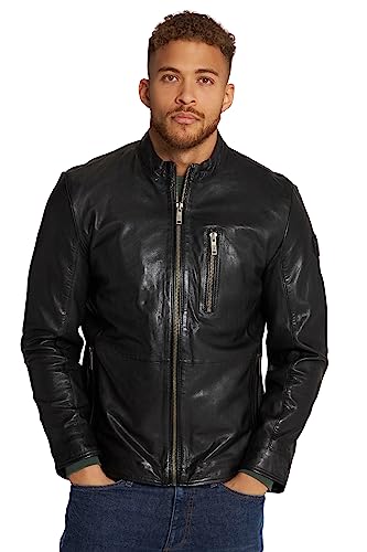 JP 1880 Menswear Big & Tall Plus Size L-8XL Biker Style Jacket black XXXXXX-Large 815880130