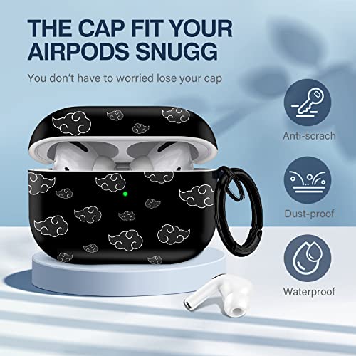 Maxjoy for Airpods Pro Case, Anime Cartoon Cute Design Series Apple Airpod Pro Case Cover for Airports Pro 2019, Wireless AirPods Pro Cases for Men Women,Anime White Cloud Lanyard