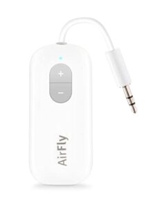 twelve south airfly se, bluetooth wireless audio transmitter for airpods/wireless or noise-cancelling headphones use with any 3.5 mm audio jack on airplanes, gym equipment or ipad/tablets