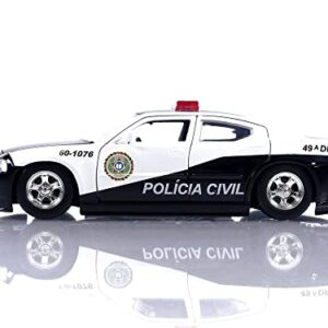 Fast & Furious 1:24 2006 Dodge Charger Police Car Die-Cast Car, Toys for Kids and Adults