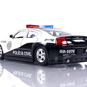 Fast & Furious 1:24 2006 Dodge Charger Police Car Die-Cast Car, Toys for Kids and Adults