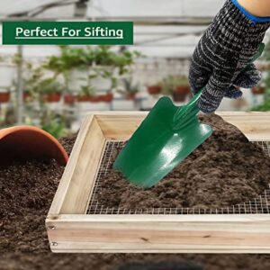 Soil Sifter, Dirt Sifter for Gardening, Compost Sifter, Garden Sieve, Light Wood Sifter for Rocks, Screen Sifter Top Soil/Peat Moss/Worm/Leaves/Loam Soil/Sand,Great Garden Tool for Plants & Vegetables