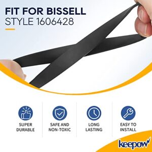 KEEPOW Replacement Belts Compatible with Bissell TurboClean/PowerForce PowerBrush Pet Carpet Cleaner 2987, 1986, 2910, 2190W, 2806, 28062, 28068, 29878, 29879, 2 Pack, Parts# 1606428