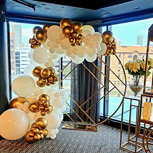 Bonropin White Balloons 130pcs White Balloon Garland Arch Kit 5/10/12/18 Inch Different Sizes White Matte Latex Balloons for Wedding Graduation Birthday Party Baby Shower Anniversary Decorations