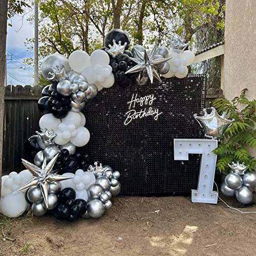 Bonropin White Balloons 130pcs White Balloon Garland Arch Kit 5/10/12/18 Inch Different Sizes White Matte Latex Balloons for Wedding Graduation Birthday Party Baby Shower Anniversary Decorations