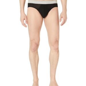 Calvin Klein Men's Cotton Stretch 3-Pack Hip Brief, Black Bodies W/Grey Heather, Silver Birch, Raspberry Blush, Small