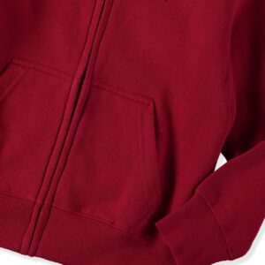 U.S. Polo Assn. Boys' Hooded Zip Fleece Jacket, New Red, 14/16