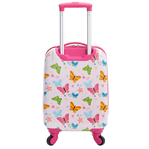 Travelers Club 5 Piece Kids' Luggage Set, Butterfly