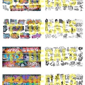 N Scale (1:160) Custom Graffiti Decals 8.5. x 11" MEGA Sheet #5 - Weather Your Rolling Stock & Structures!