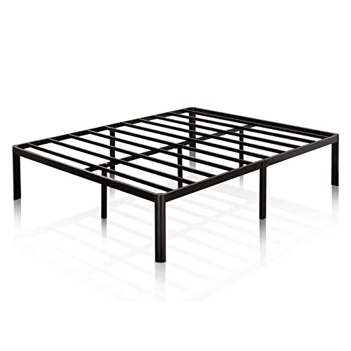 Airdown Platform Bed Frame California King No Box Spring Needed, 14 Inch Tall Metal Platform with Storage, Heavy Duty Cal King Bed Frame with Steel Slat Support, Tool-Free Easy Assembly, Noise-Free