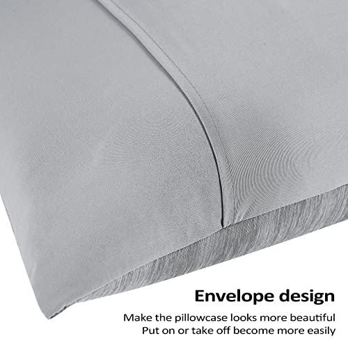 Topcee Cooling Pillow Cases, 2 Packs Standard Size Arc-Chill Q-Max>0.5 Ultra Soft Cooling Pillowcases for Hair and Skin, Breathable Cold Pillow Case for Hot Sleepers & Night Sweats (Gray 20x26)