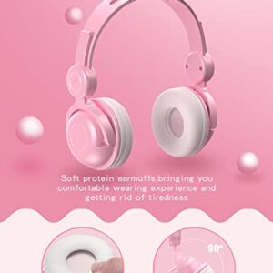 Kids Headphones, Wired On-Ear Child Headset with Mic, HD Sound Sharing Function and 85dB Volume Limited Hearing Protection for Phone Tablet PC