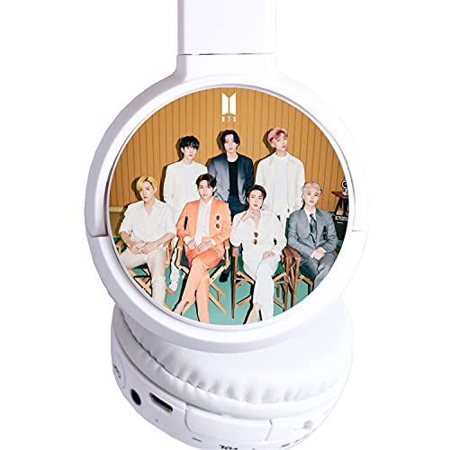 ZHENGGE Kpop BTS Butter Merchandise Bluetooth Headphones with Built-in Mic for Army Gifts