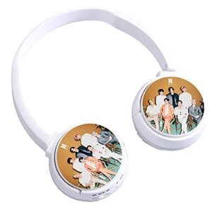 ZHENGGE Kpop BTS Butter Merchandise Bluetooth Headphones with Built-in Mic for Army Gifts