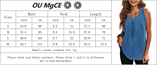 OU MgCE FAST FASHION Womens Activewear Tops Ladies Sleeveless Round Neck Loose Fit Racerback Workout Tank Tops Loose Fit Yoga Clothes Green L