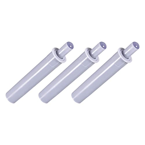 METALLIXITY Damper Buffers Push (2.36"x0.36") 3Pcs, Plastic Cabinet Push Latches Soft Quiet Close - for Door Drawer, Home Decoration, Gray