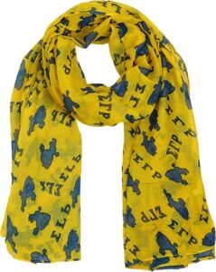 divine nine depot oversized sigma gamma rho poodle long scarf (gold)