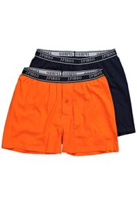 jp 1880 menswear big & tall plus size l-8xl 2 pack of boxer shorts flexnamic® orange xxx-large 813285650