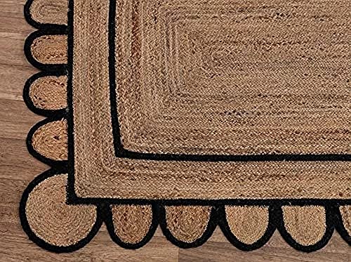 2x3, 2x4, 2x5, 2x6, 2.6x6 2.6x8 2.6x10 Ft. Hand Braided Natural Jute and Recycle Cotton Rug Patio Rug/Handmade Rug (4x6 Ft. Area Rug)