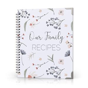 Blank Recipe Book To Write In Your Own Recipes - Family Recipe Journal to Create Your Own Cookbook - 100 Page Empty Spiral Recipe Notebook - Hardcover & Thick Paper - DIY Cooking Book & Recipe Keeper