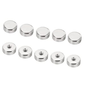 patikil m4x0.7 cap nut, 10 pack acorn nut screw cap insert bolt cover flat female thread decorative hardware fittings lamp light fixtures silver tone