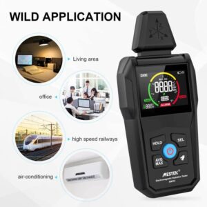 EMF Meter, MESTEK Electromagnetic Field Radiation Detector, Digital LCD Magnetic Field Detector EMF Reader Temperature Measure, Tester for Home EMF Inspections, Office, Outdoor and Ghost Hunting