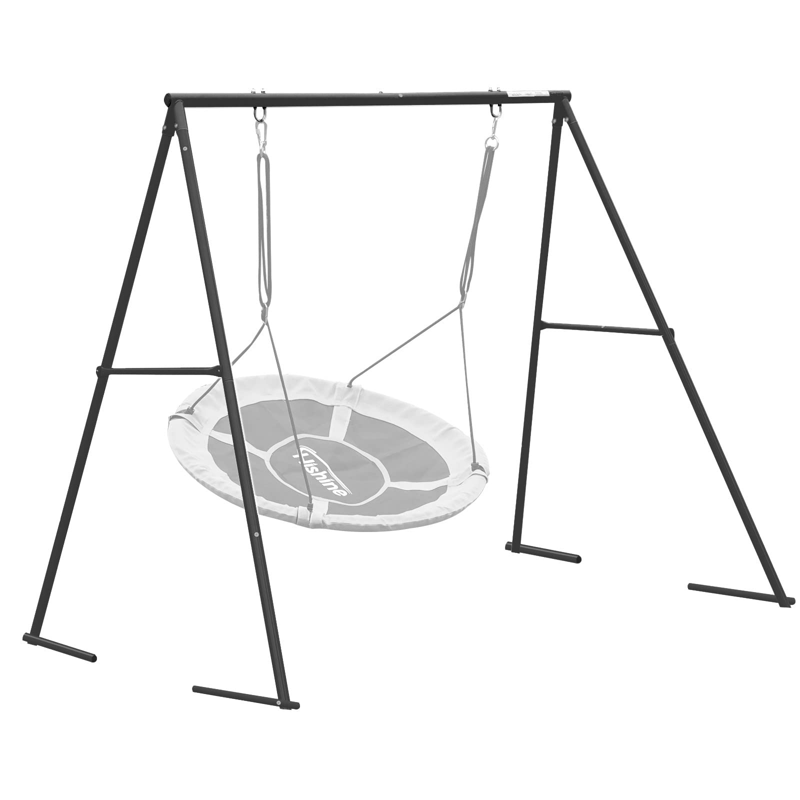 550lbs Swing Stand A Frame Heavy Duty, 71” Height Full Metal Swing Frame,Anti-Rust and All Weather Resistance,Suit Saucer Swing,Swing Chair for Kids in Backyard,Outdoor (Black Frame Without Swing)