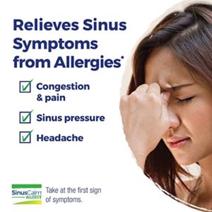 Boiron SinusCalm Allergy Tablets for Relief from Sinus Pressure, Sinus Headache, or Sinus Congestion and Pain - 60 Count