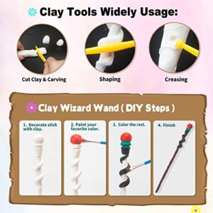 YoHold Magic Wizard Wand Making Kit DIY Craft Set with Wizard Glasses, Lightning Bolt Scar Temporary Tattoo for School Party Supplies,Magic Theme Birthday Party,Halloween Décor