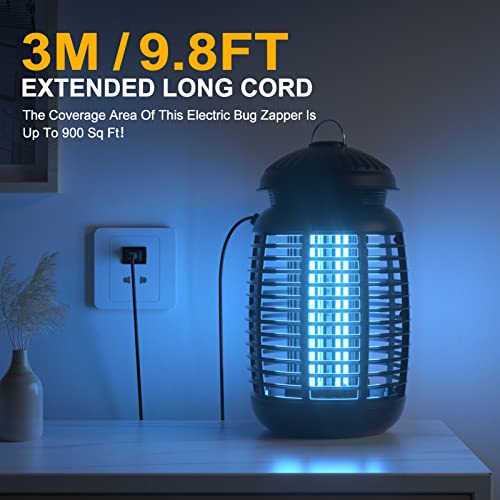 Bug Zapper for Indoor and Outdoor, 4200V Electric Mosquito Zapper, High Powered Waterproof Fly Zappers Mosquito Traps Outdoor, Fly Control for Home, Kitchen, Backyard, Camping