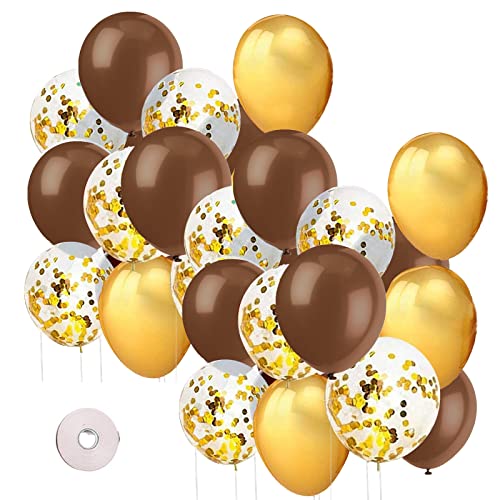 Graduation Party Decorations 2023 Brown Gold Balloons for Woodland Teddy Bear Baby Shower Wild West Cowboy Party Jungle Safari Birthday Party Decorations