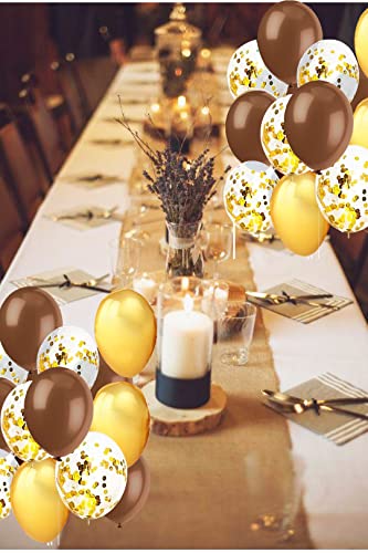 Graduation Party Decorations 2023 Brown Gold Balloons for Woodland Teddy Bear Baby Shower Wild West Cowboy Party Jungle Safari Birthday Party Decorations