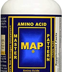 Pack of 12 Bottles of MAP Master Amino Acid Pattern (120 Tablets/Bottle) 99% Net Nitrogen Utilization (NNU) - Original Formula by Dr. Luca Moretti