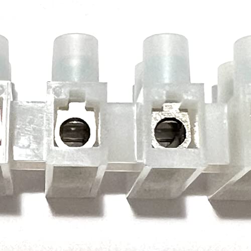 12 Position / 24 Contact Terminal Block Barrier Strip Dual Row with Screw Connector 30 Amp 300V HVAC Panel Chassis Mount etc. ES1200/12DSFB (2 Pack)