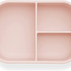 Ali+Oli Leak Proof Bento Box (Blush) Food-Grade Silicone Bento Box, BPA, Phthalate, Lead, & PVC Free - Bento Lunch Box for Kids and Adults - Leak Resistant Sets With Lids Container