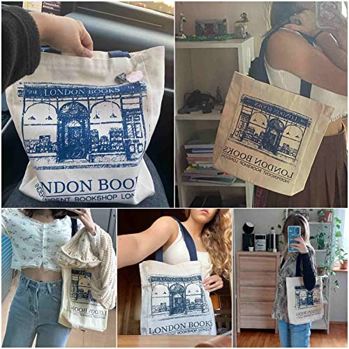 Lefe Liee canvas tote bag for women, tote bag aesthetic with zipper, cute small book tote, Portable Washable Grocery Shopping Gift Bag for Birthday Children's Day Teachers' Day