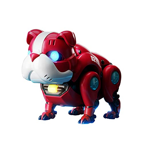 Robot Bulldog, Children's Intelligent Pet Dog, Voice Control, Music Puppy Pets, Lighting, Mechanical Dog Toys, Smart Interactive Stunt Robot Dog Toy for Toddlers, Kids 3-8 Year Gift