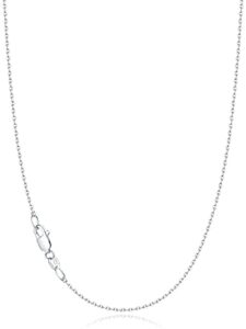 jewlpire solid 925 sterling silver chain necklace for women girls, 1.1mm cable chain silver chain for women shiny & sturdy women's chain necklaces, 18 inches