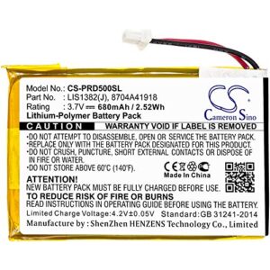 choyoqer replacement battery for e-book e-reader 1-756-769-11 8704a41918 lis1382(j) 3.7v 680mah