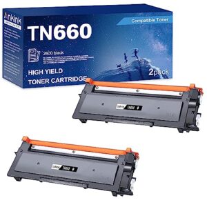 high yield tn660 tn630 black toner cartridge replacement for brother tn-660 630 to use with mfc-l2700dw l2720dw l2740dw hl-l2300d l2320d l2360dw l2380dw dcp-l2540dw laserjet printer（2 pack）