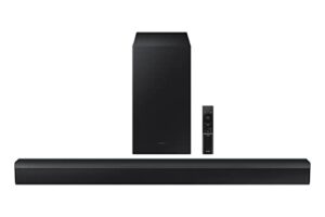 samsung hw-b450 2.1ch soundbar w/dolby audio, subwoofer included, bass boosted, wireless bluetooth tv connection, adaptive sound lite, game mode, 2022