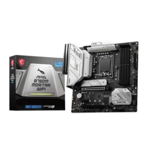 msi mag b760m mortar wifi gaming motherboard (supports 12th/13th gen intel processors, lga 1700, ddr5, pcie 5.0, m.2, 2.5gbps lan, usb 3.2 gen2, wi-fi 6e, matx)