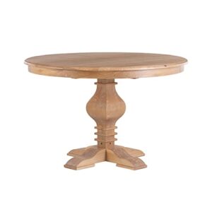 Powell Rustic Honey Natural Pedestal Round Top Sophia Dining Table