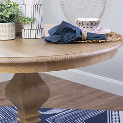 Powell Rustic Honey Natural Pedestal Round Top Sophia Dining Table