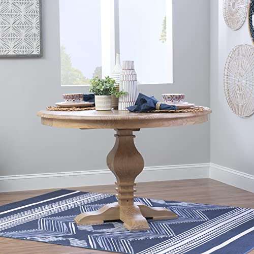 Powell Rustic Honey Natural Pedestal Round Top Sophia Dining Table